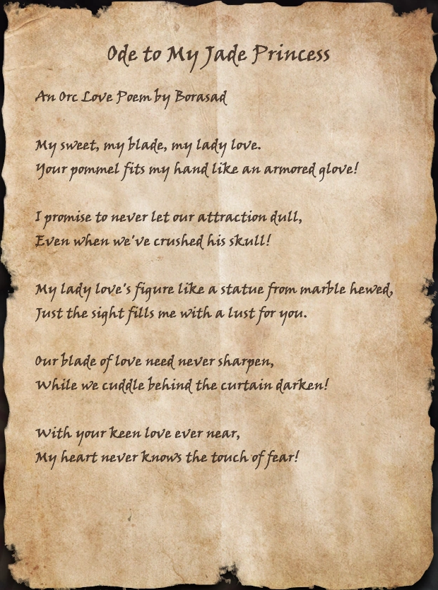 Ode to My Jade Princess | Elder Scrolls | Fandom