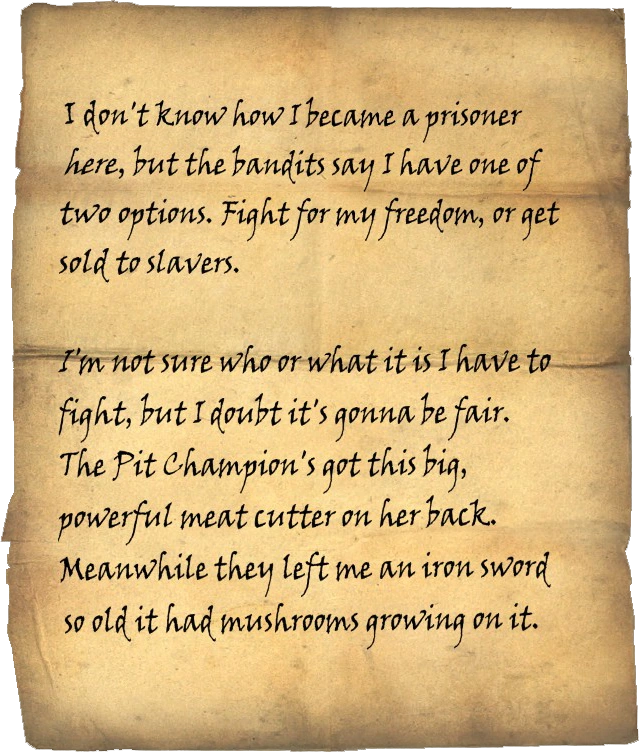 Prisoner's Note | Elder Scrolls | Fandom