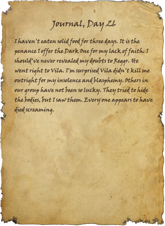 Journal Day 26 Elder Scrolls Fandom