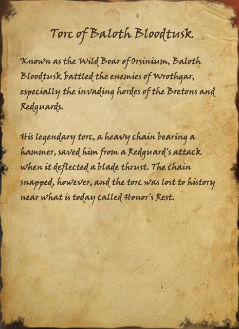 Torc of Baloth Bloodtusk (Book) | Elder Scrolls | Fandom