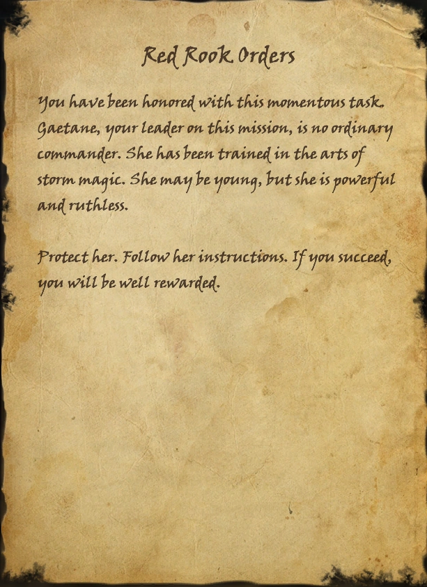 Red Rook Orders | Elder Scrolls | Fandom