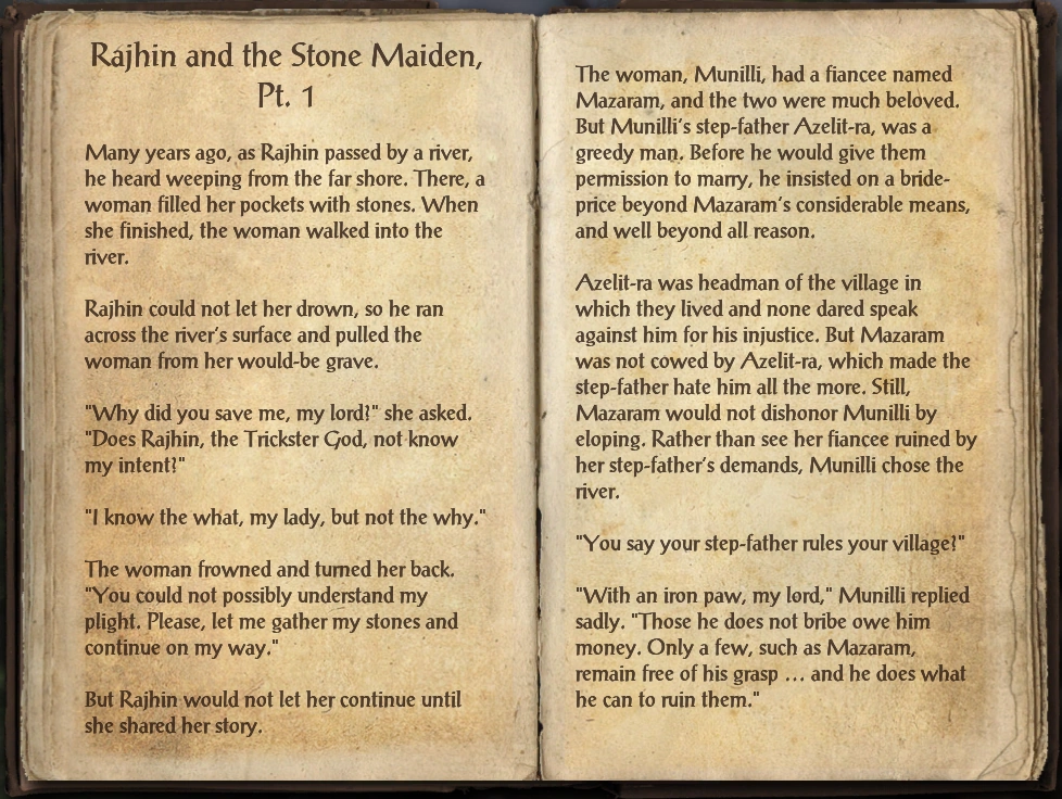 Rajhin and the Stone Maiden, Pt. 1 | Elder Scrolls | Fandom