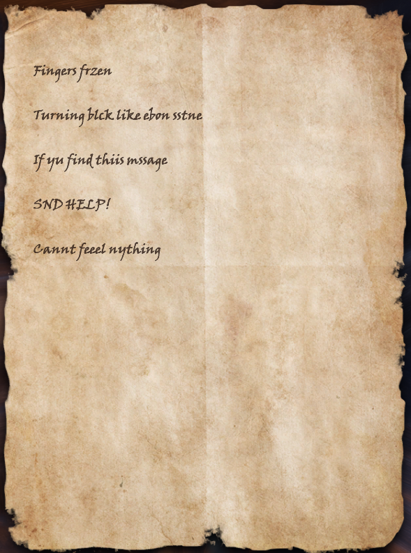 Miner's Scrawled Note | Elder Scrolls | Fandom