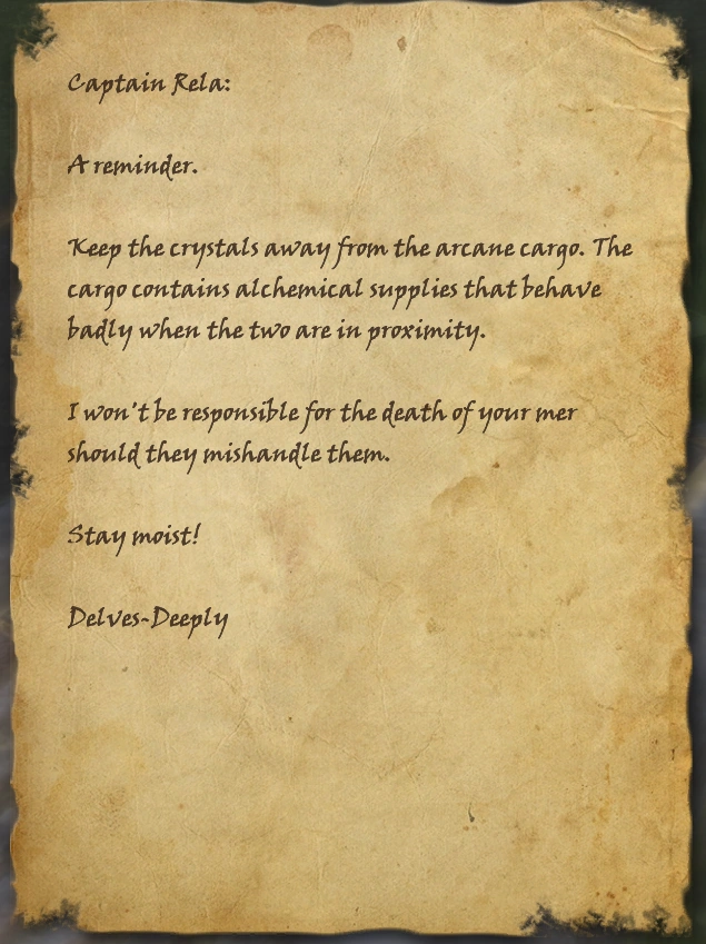 Delves-Deeply's Note | Elder Scrolls | Fandom