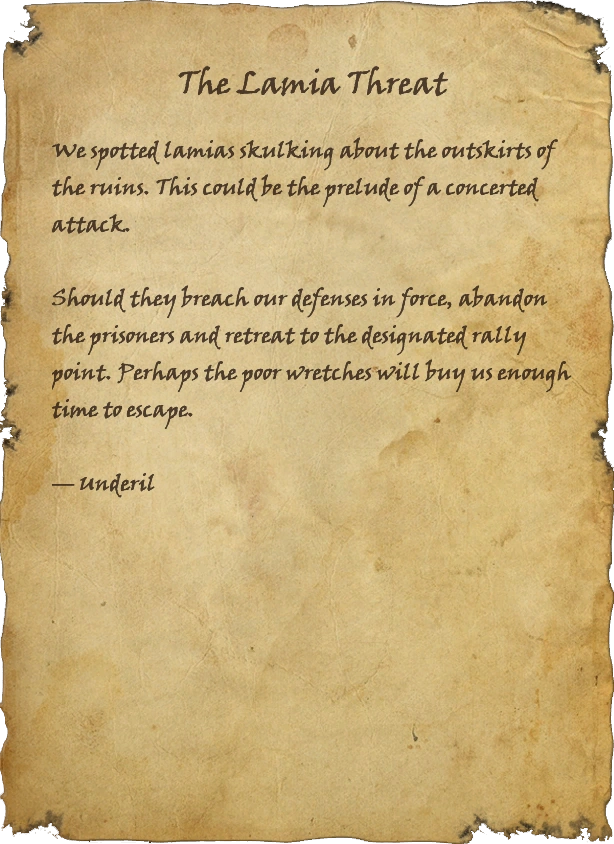 The Lamia Threat | Elder Scrolls | Fandom