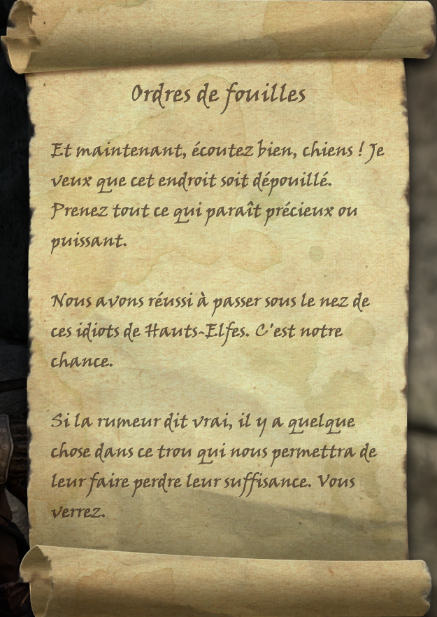 Ordres De Fouilles Wiki The Elder Scrolls Fandom