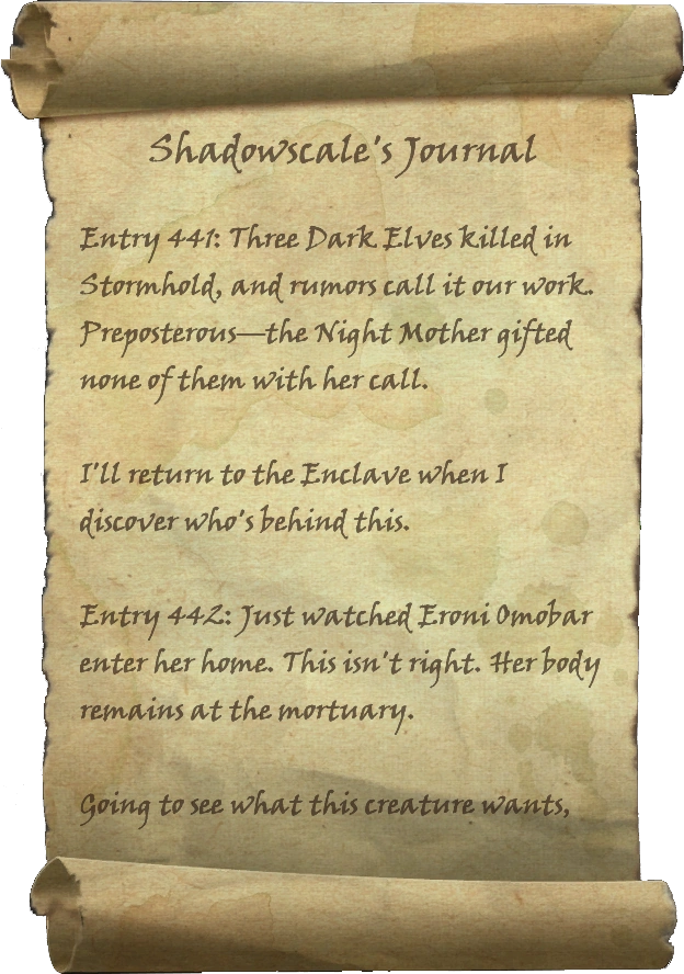 Shadowscale's Journal | Elder Scrolls | Fandom