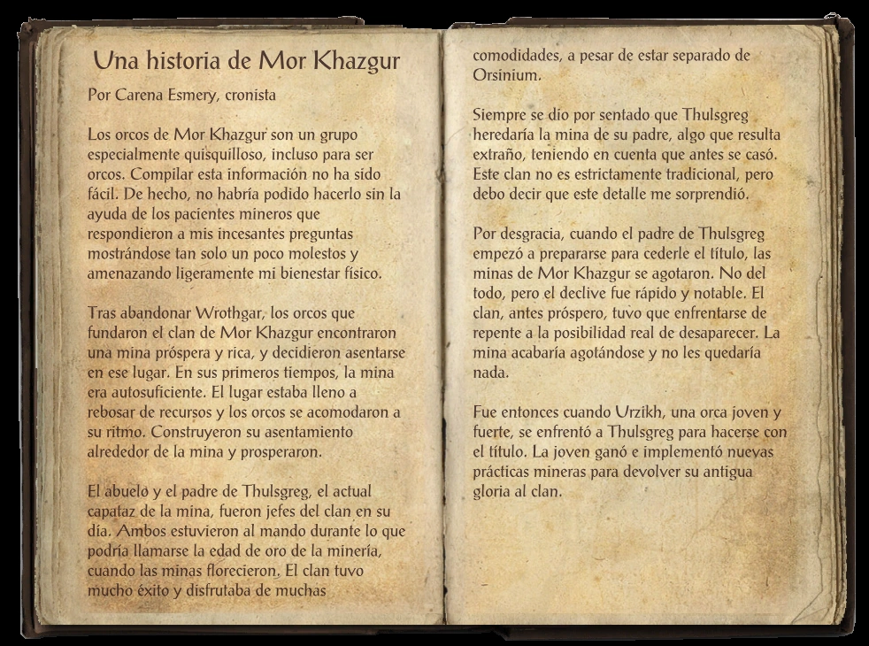 Una historia de Mor Khazgur | Elder Scrolls | Fandom