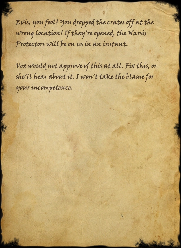 Letter to Evis Marys | Elder Scrolls | Fandom