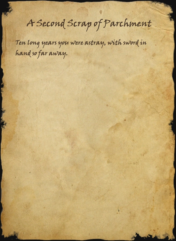 A Second Scrap of Parchment | Elder Scrolls | Fandom