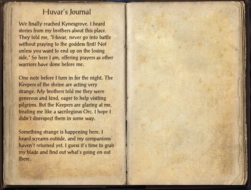 Huvar's Journal | Elder Scrolls | Fandom