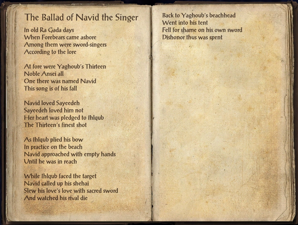 The Ballad of Navid the Singer | Elder Scrolls | Fandom