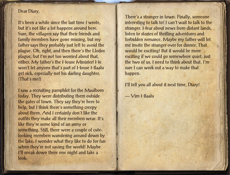 Vim's Diary | Elder Scrolls | Fandom