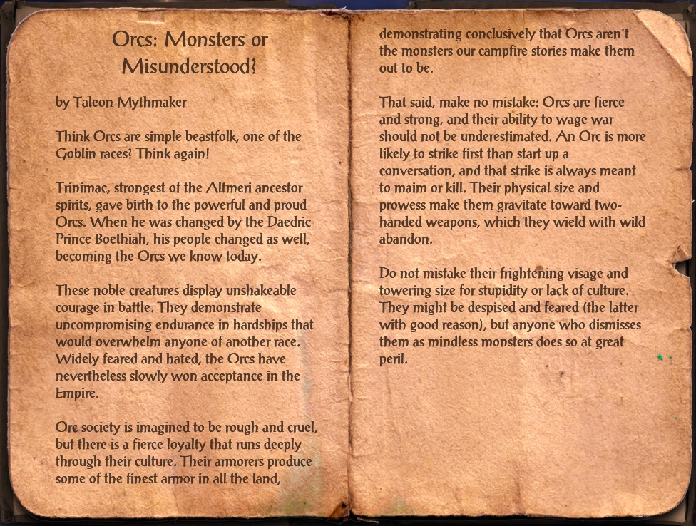 Orcs: Monsters or Misunderstood? | Elder Scrolls | Fandom