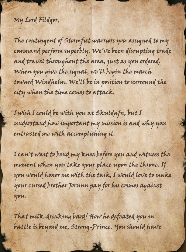 Letter from Agenor | Elder Scrolls | Fandom