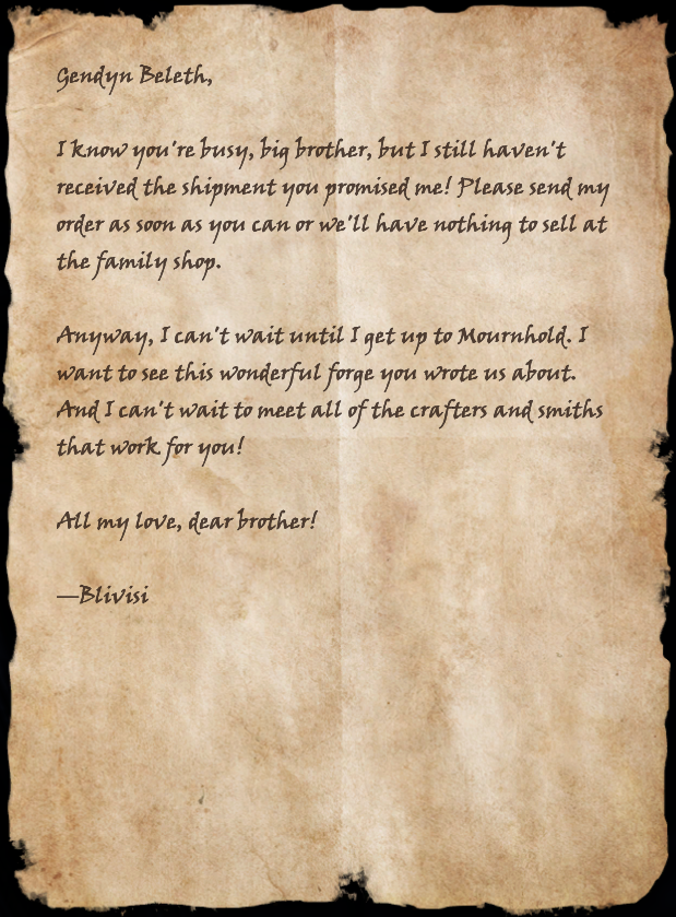 Letter To Artisans Craftworks Elder Scrolls Fandom