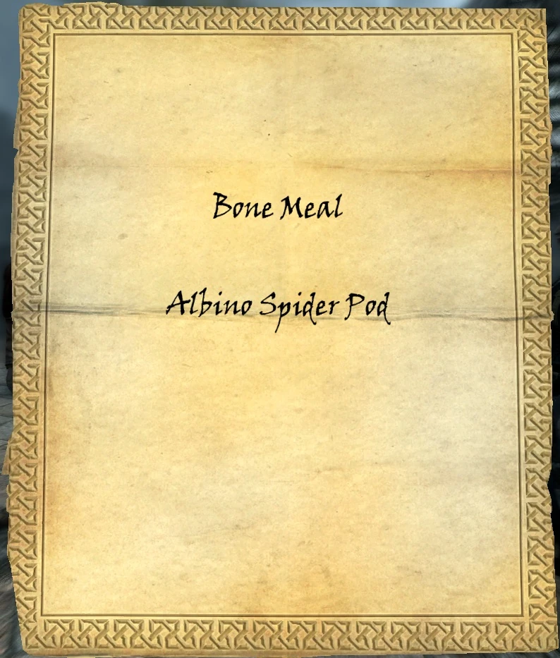 Recipe - Pack Spider | Elder Scrolls | Fandom