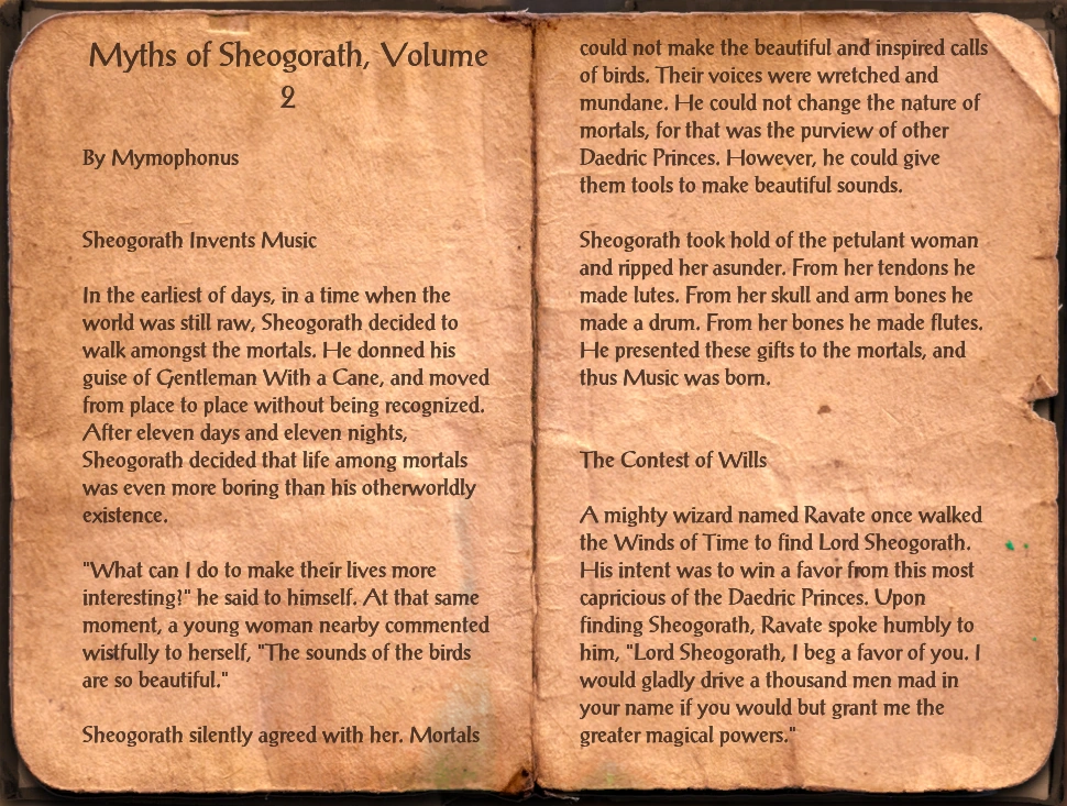 Myths of Sheogorath, Volume 2 | Elder Scrolls | Fandom