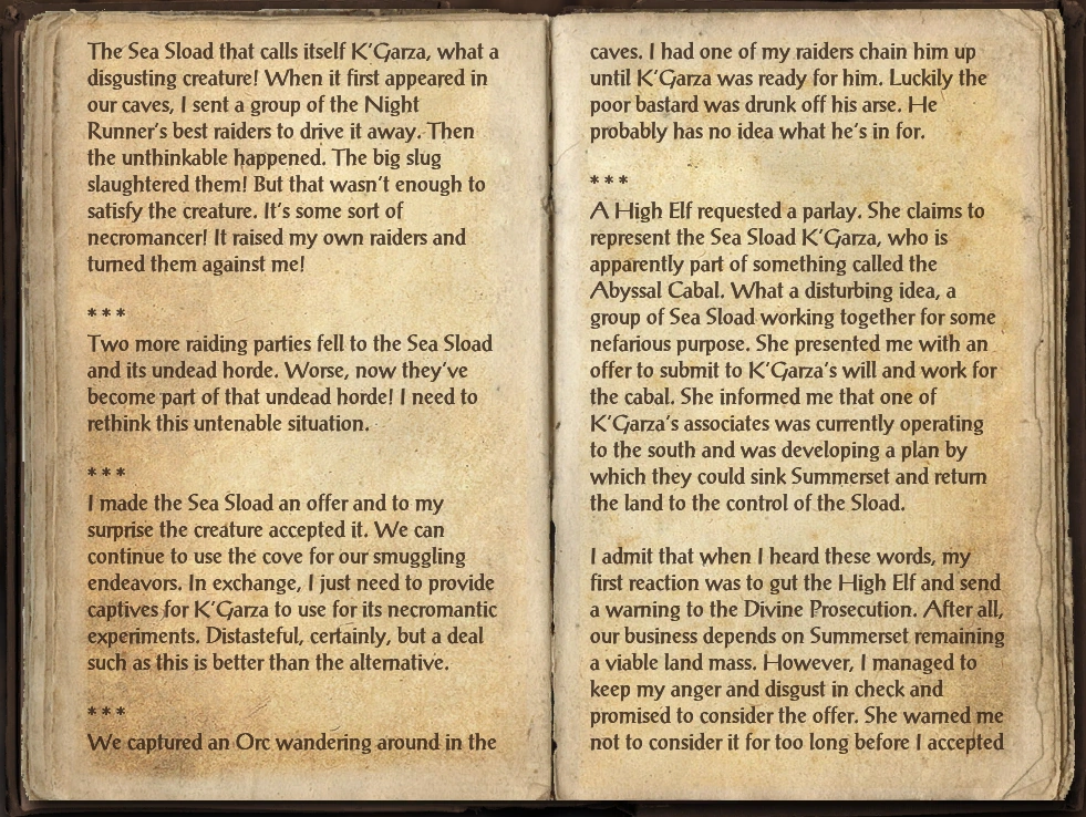 Night Runner Captain's Journal | Elder Scrolls | Fandom