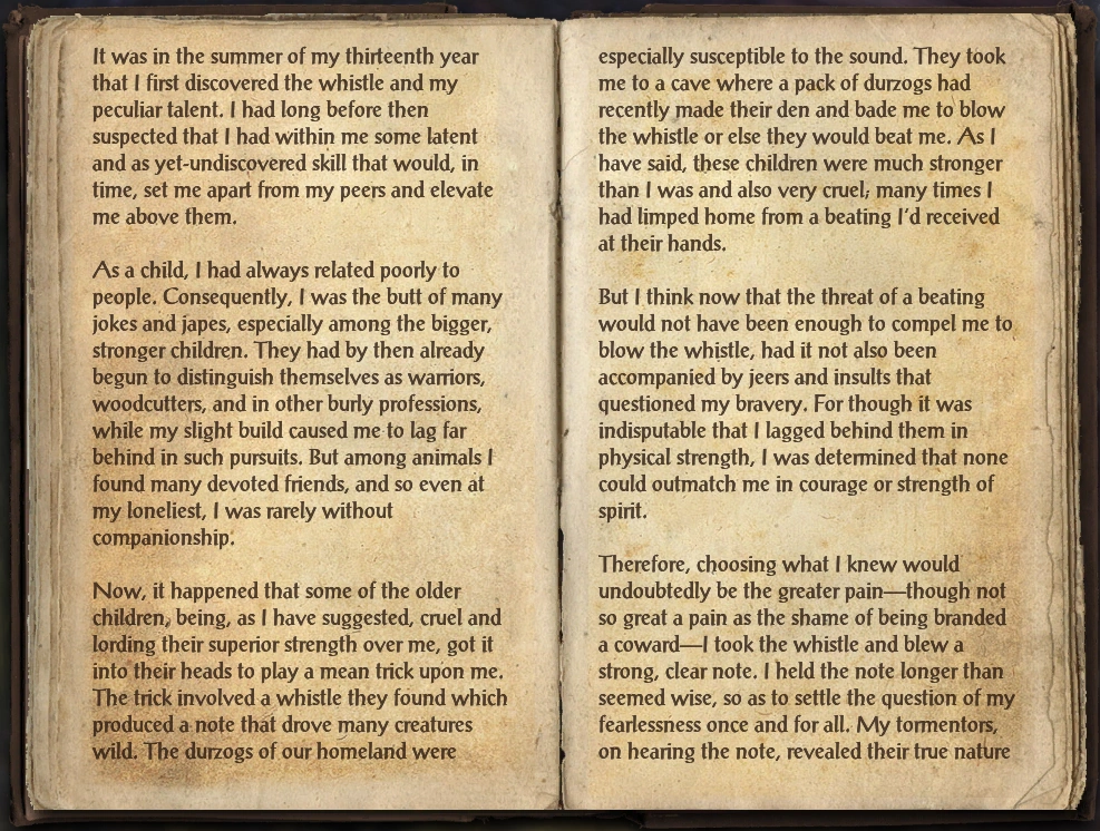 The Whistle | Elder Scrolls | Fandom
