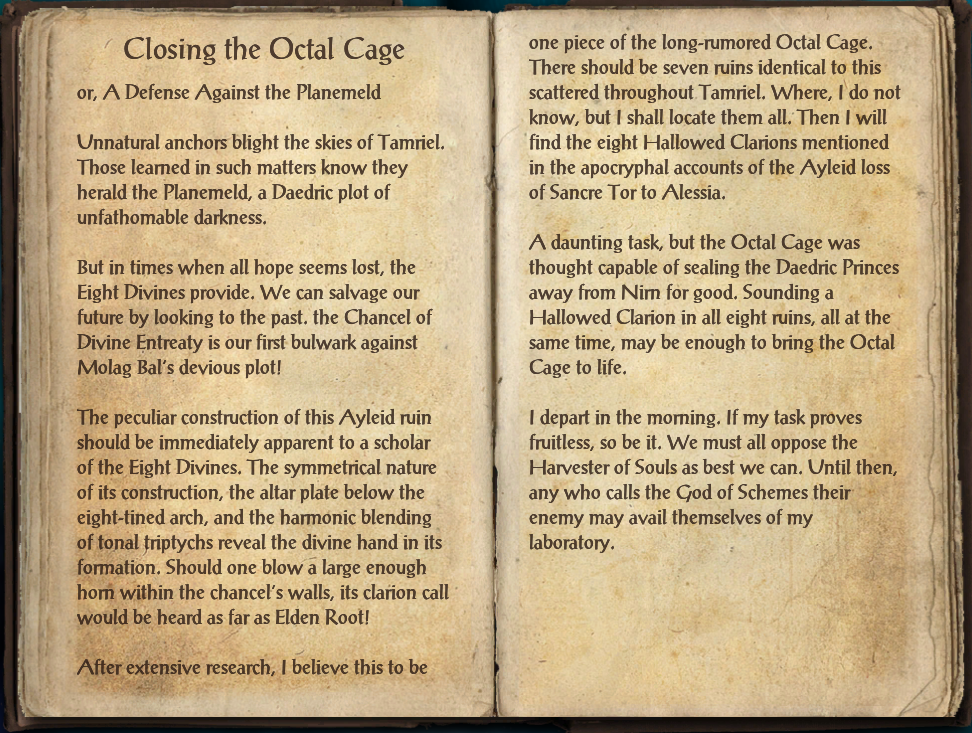 Closing The Octal Cage | Elder Scrolls | Fandom