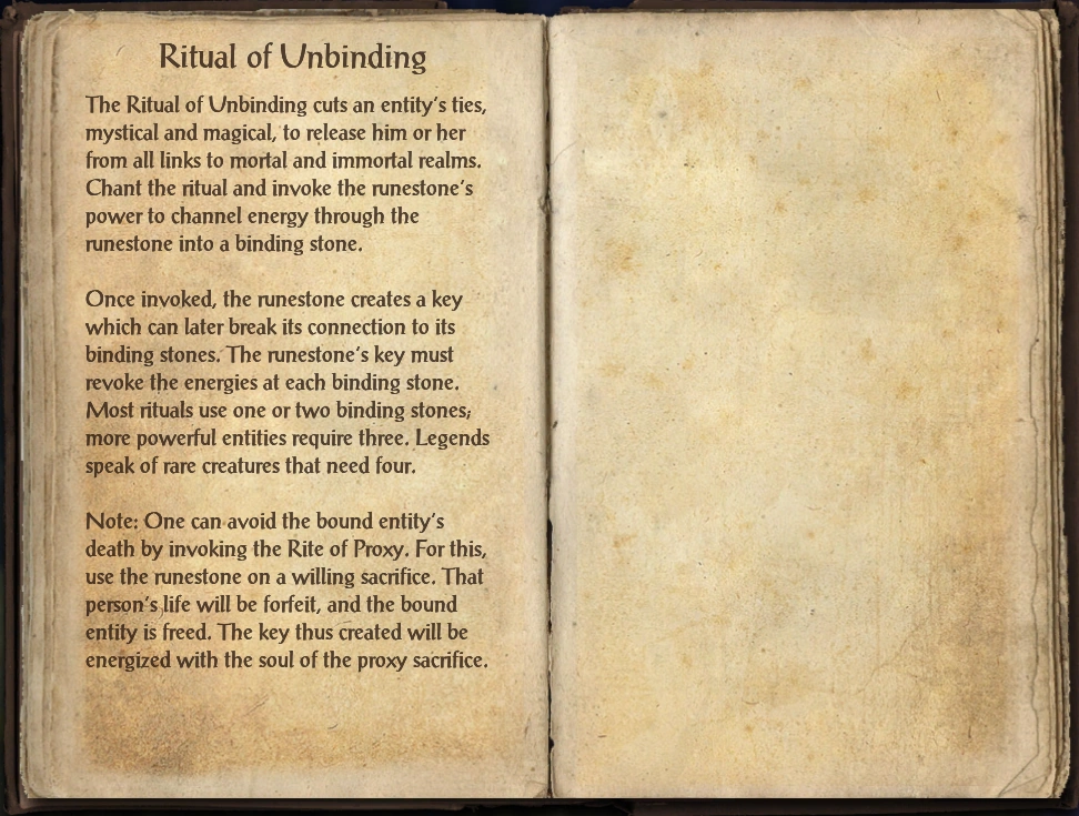 Ritual of Unbinding | Elder Scrolls | Fandom