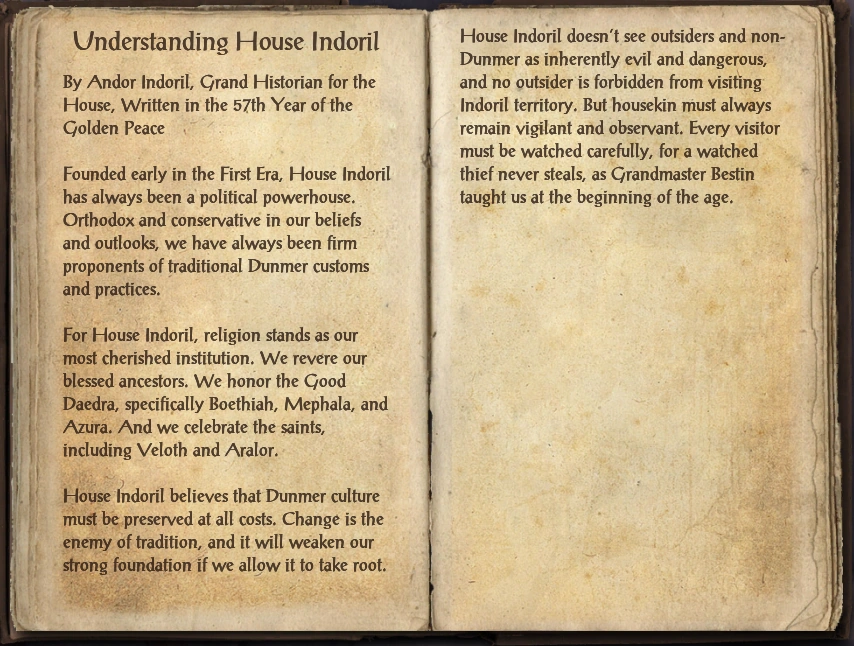Understanding House Indoril | Elder Scrolls | Fandom