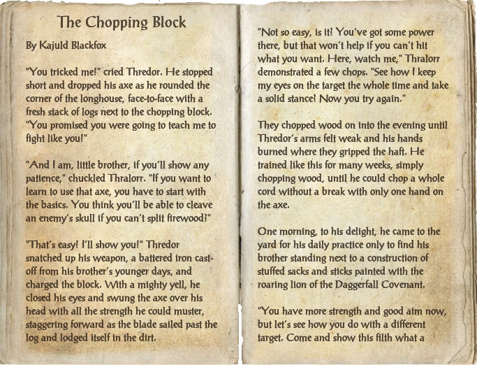 The Chopping Block | Elder Scrolls | Fandom