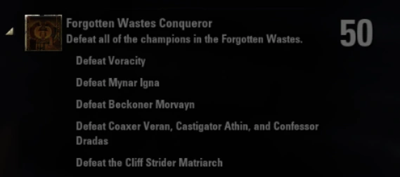 Forgotten Wastes Conquerer | Elder Scrolls | Fandom