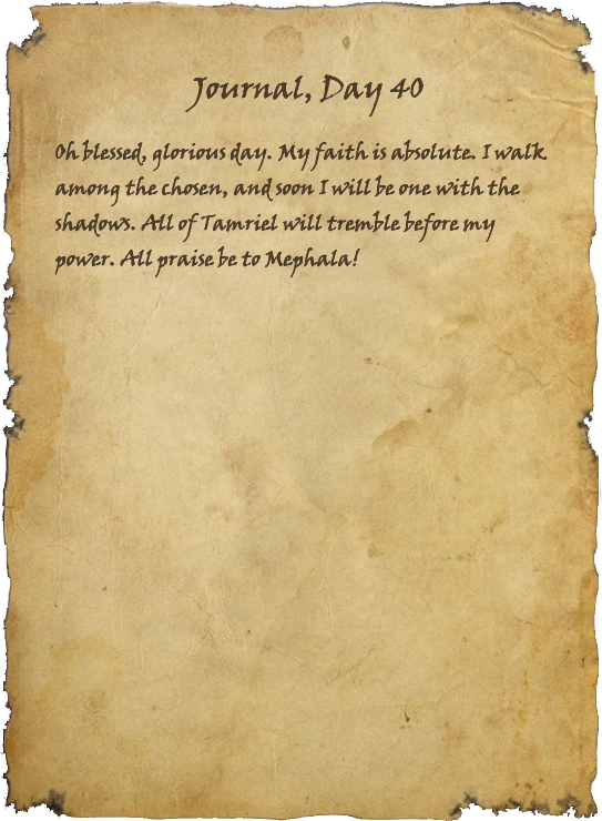 Journal, Day 40 | Elder Scrolls | Fandom