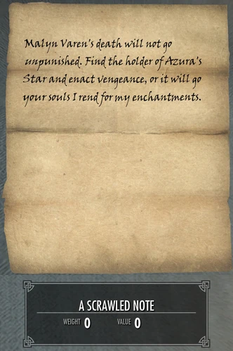 A Scrawled Note (Skyrim) | Elder Scrolls | Fandom