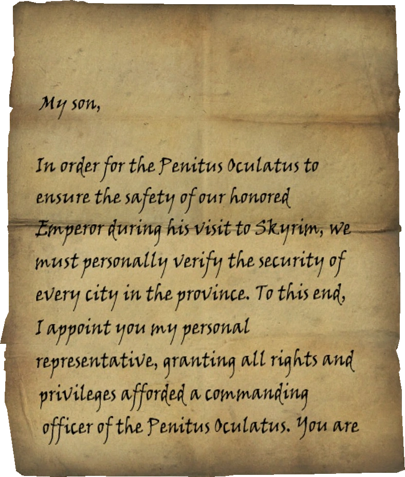 Letter from Father | Elder Scrolls | Fandom