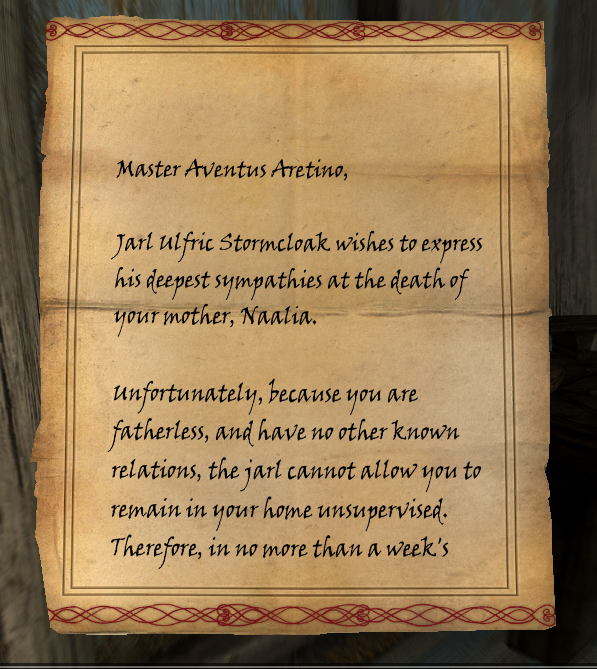 Letter from the Steward | Elder Scrolls | Fandom