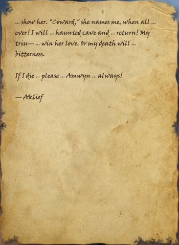 Slashed and Blood-Stained Note | Elder Scrolls | Fandom