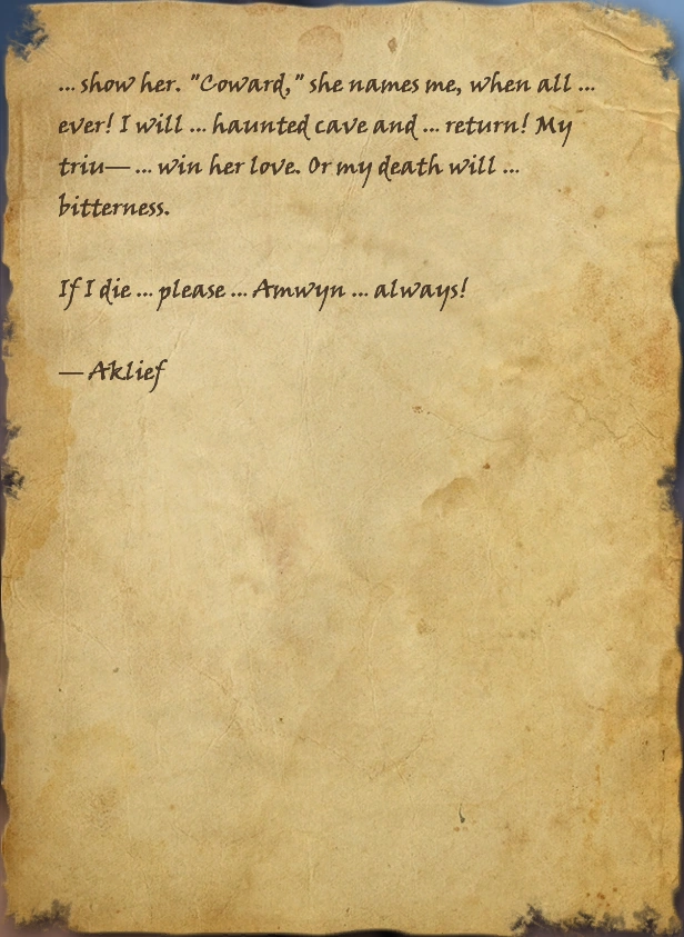 Slashed and Blood-Stained Note | Elder Scrolls | Fandom