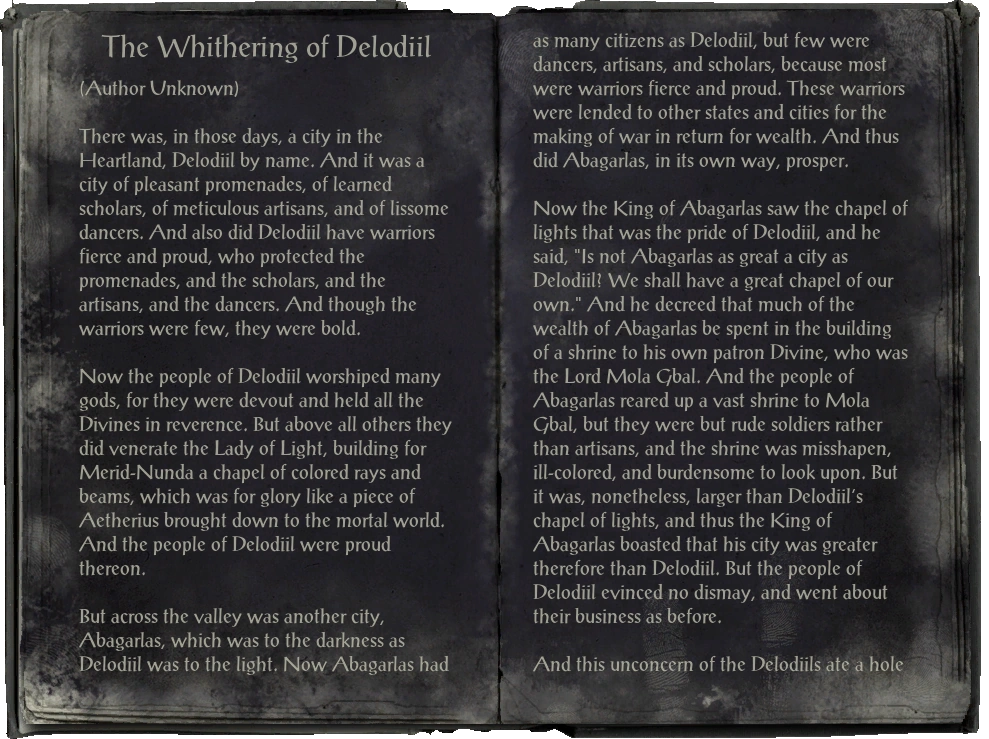 The Whithering of Delodiil | Elder Scrolls | Fandom