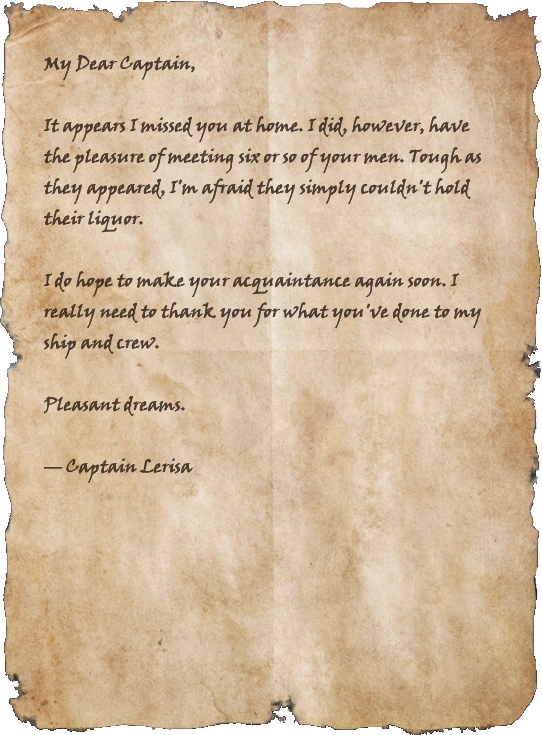 Letter to Captain Helane | Elder Scrolls | Fandom