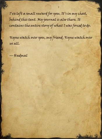 Farewell Missive | Elder Scrolls | Fandom