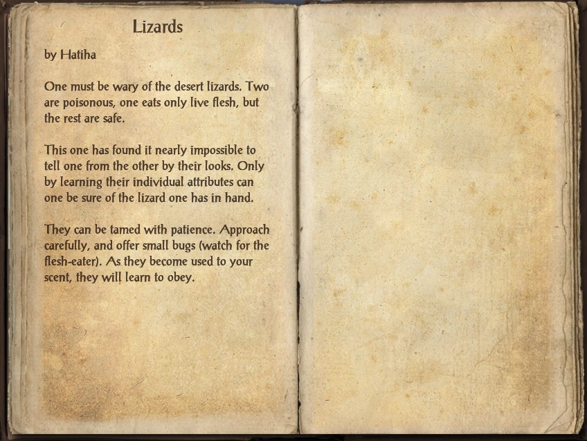 Lizards (Book) | Elder Scrolls | Fandom