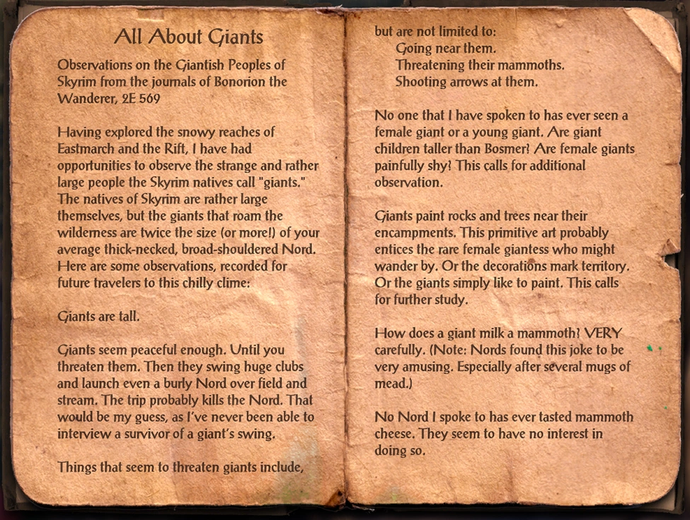 All About Giants | Elder Scrolls | Fandom