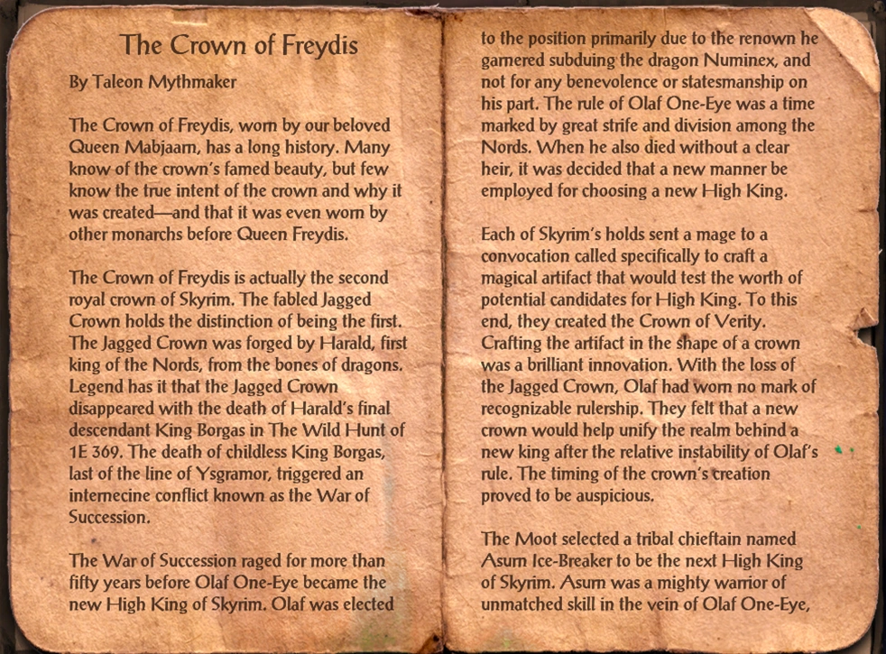The Crown of Freydis | Elder Scrolls | Fandom