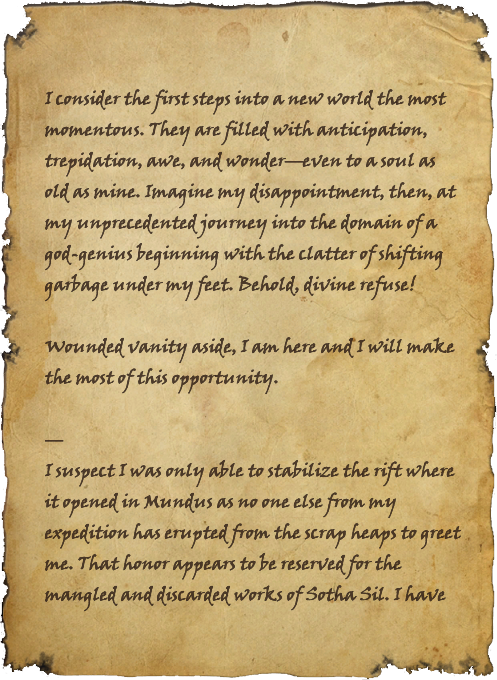 Divayth Fyrs Notes Elder Scrolls Fandom