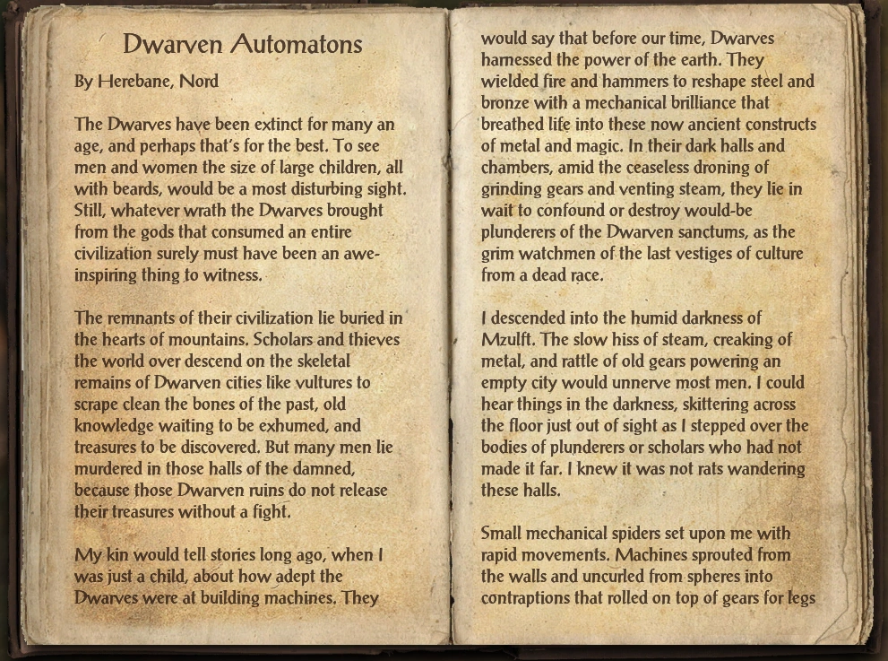 Dwarven Automatons | Elder Scrolls | Fandom