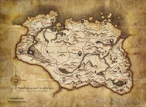 Mappa (Skyrim) | The Elder Scrolls Wiki | Fandom