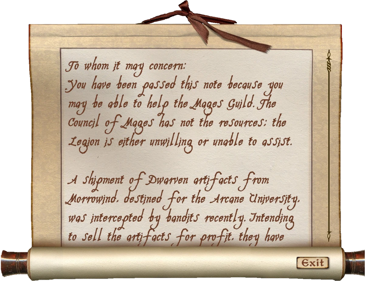 Note from Bothiel | Elder Scrolls | Fandom