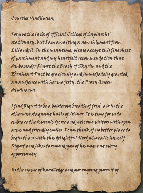 Sapiarch's Recommendation | Elder Scrolls | Fandom