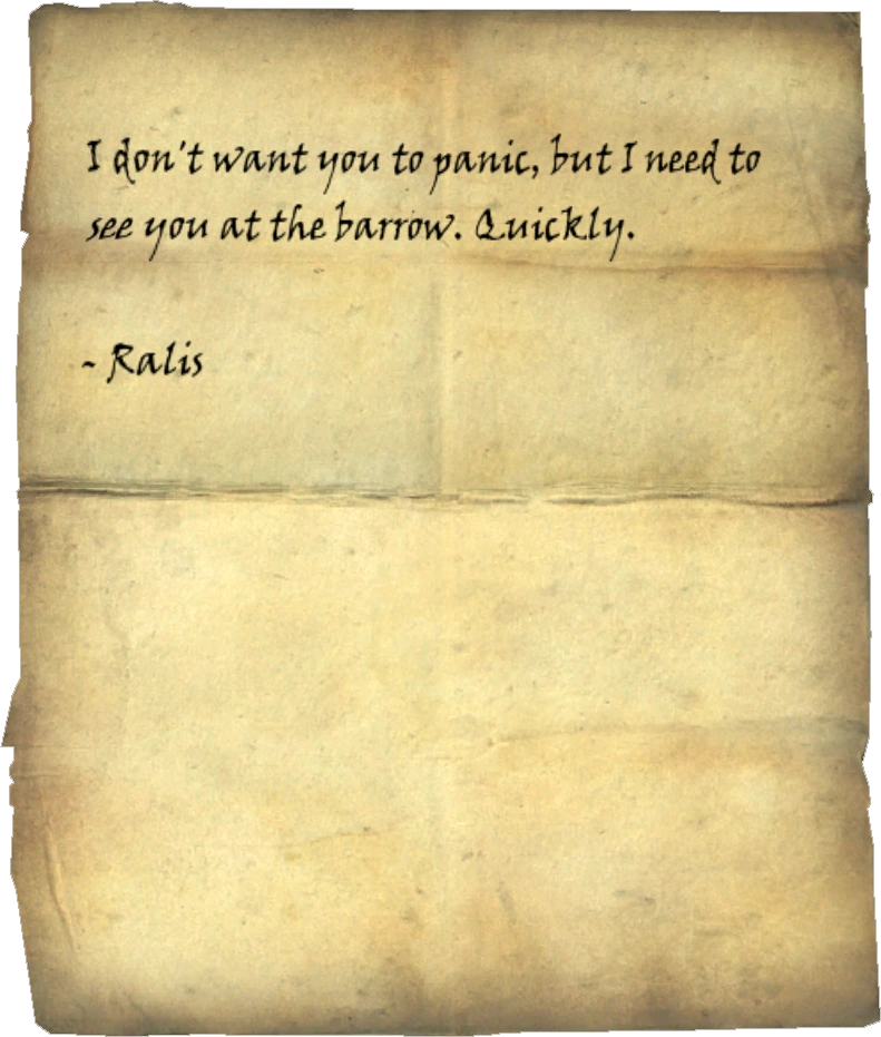 Letter from Ralis Sedarys 2 | Elder Scrolls | Fandom
