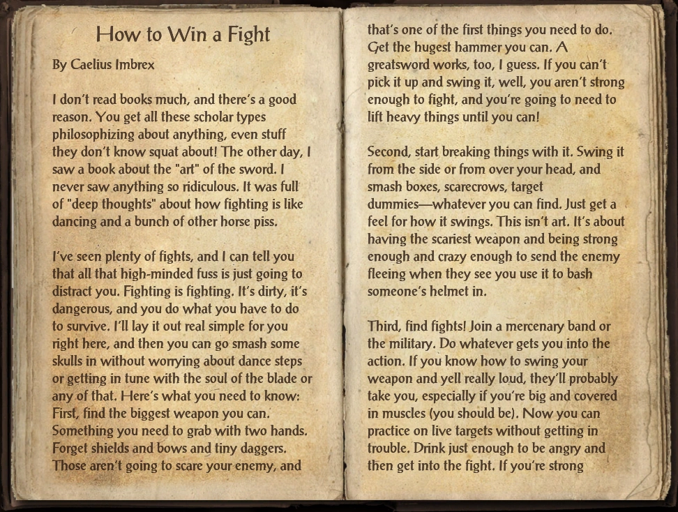 How to Win a Fight | Elder Scrolls | Fandom