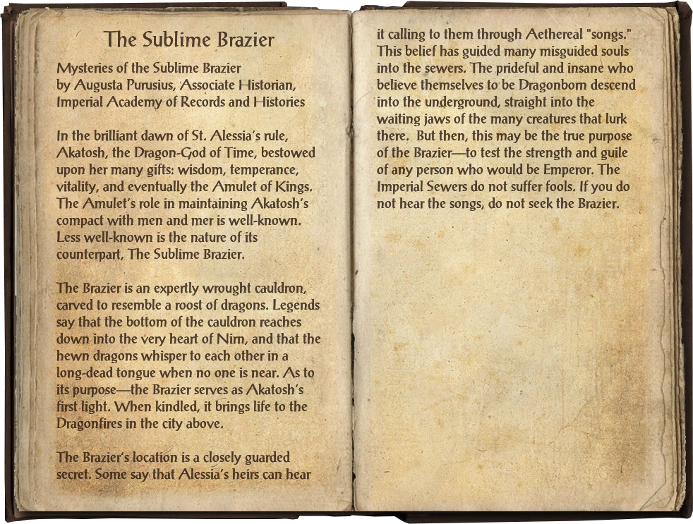 The Sublime Brazier (Book) | Elder Scrolls | Fandom