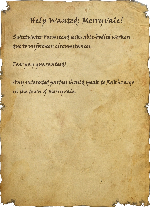 Help Wanted: Merryvale! | Elder Scrolls | Fandom